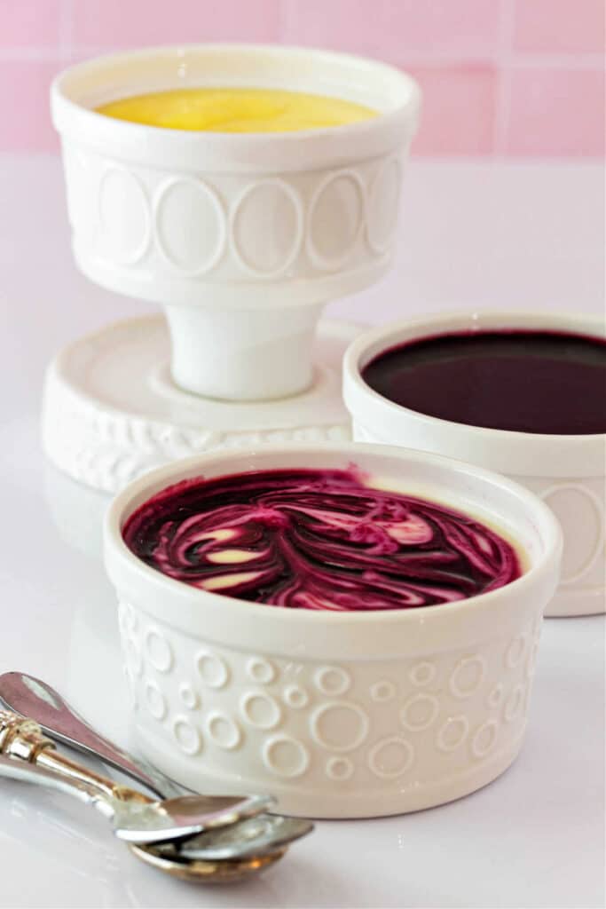 Lemon Posset with Blueberry Gelee - Pastry Chef Online