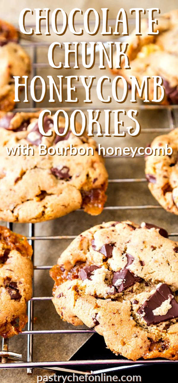 Chocolate Chip Bourbon Honeycomb Cookies - Pastry Chef Online