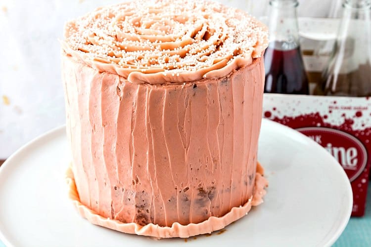 Cheerwine Cake with Easy Cheerwine Buttercream