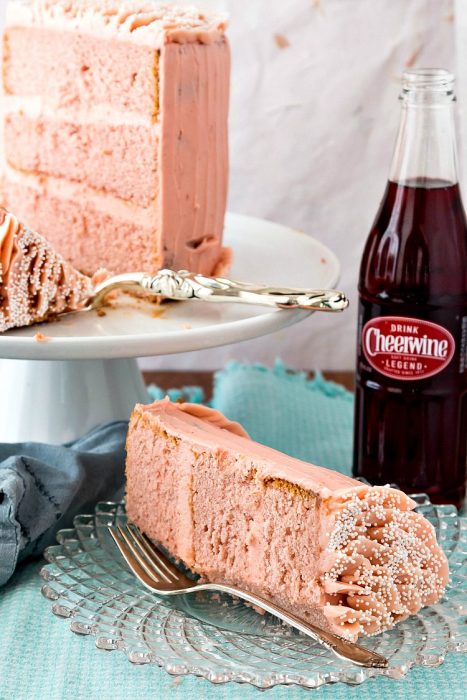 Cheerwine Cake with Easy Cheerwine Buttercream