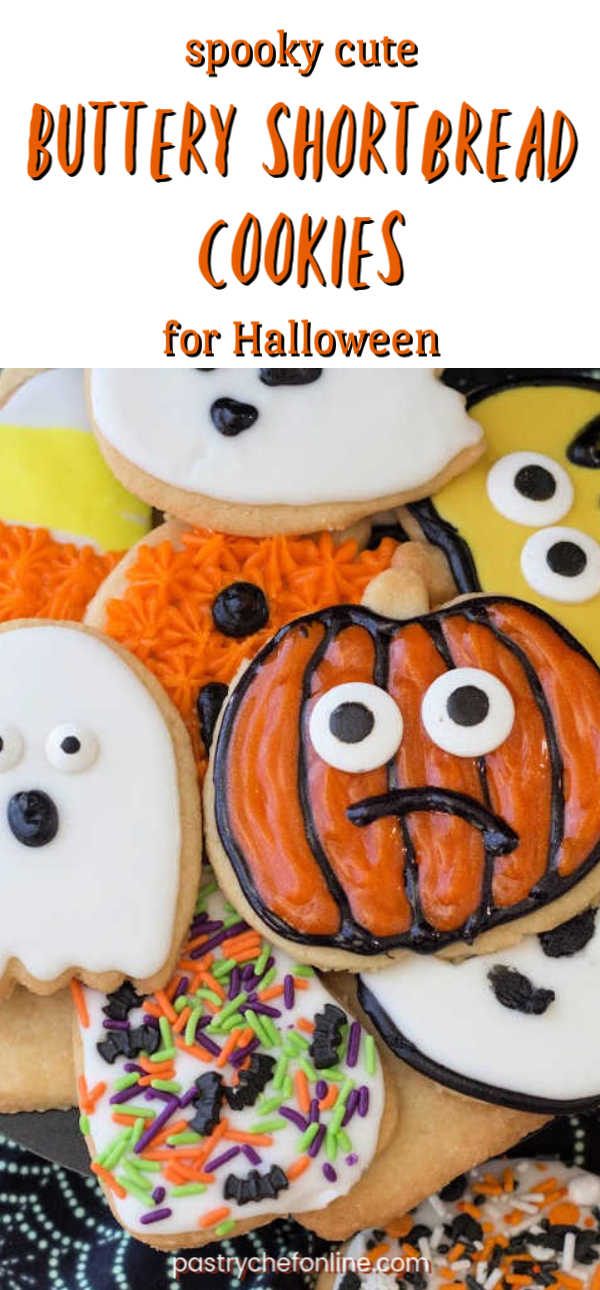 Easy Decorated Halloween Shortbread Cookies | Pastry Chef Online