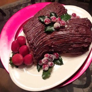 Chocolate Yule Log with Cran-Raspberry Filling - Pastry Chef Online