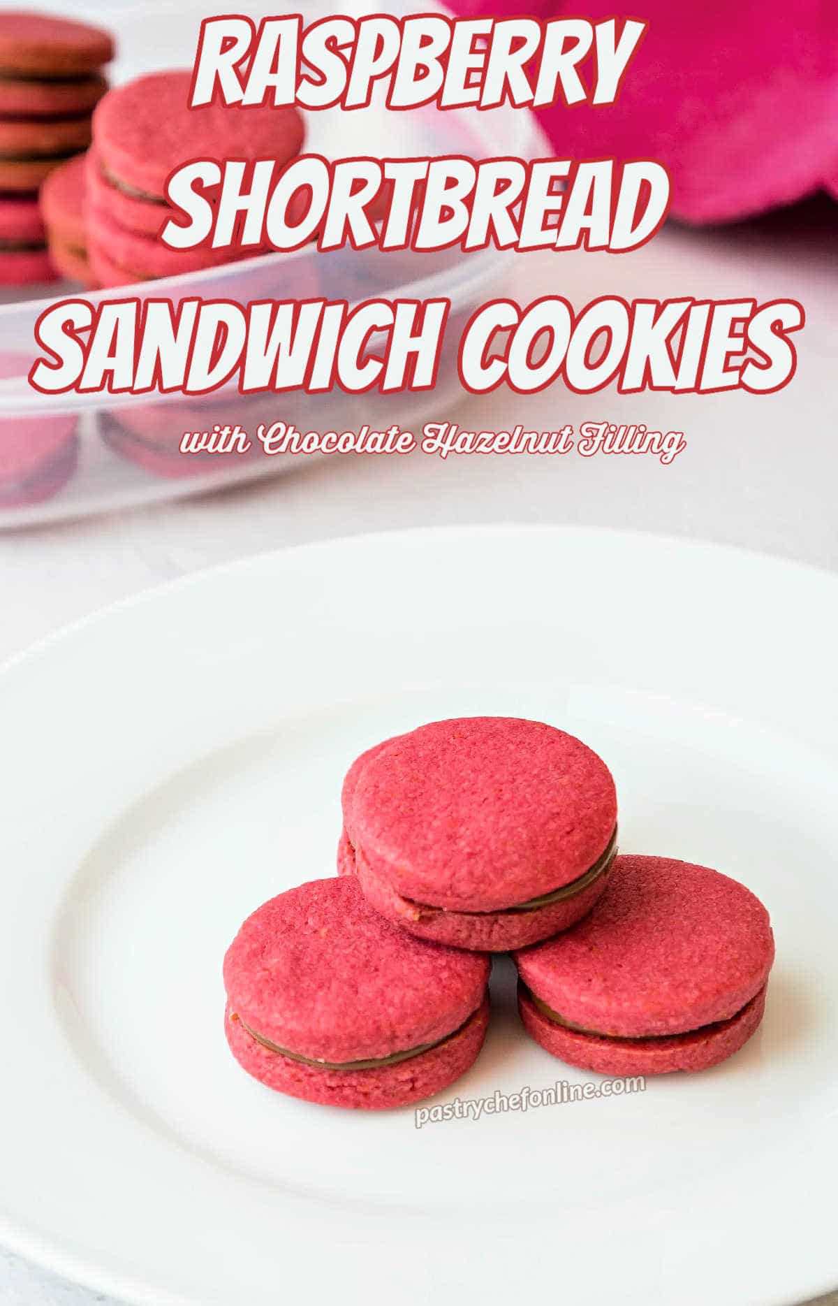 Raspberry Shortbread Sandwich Cookies