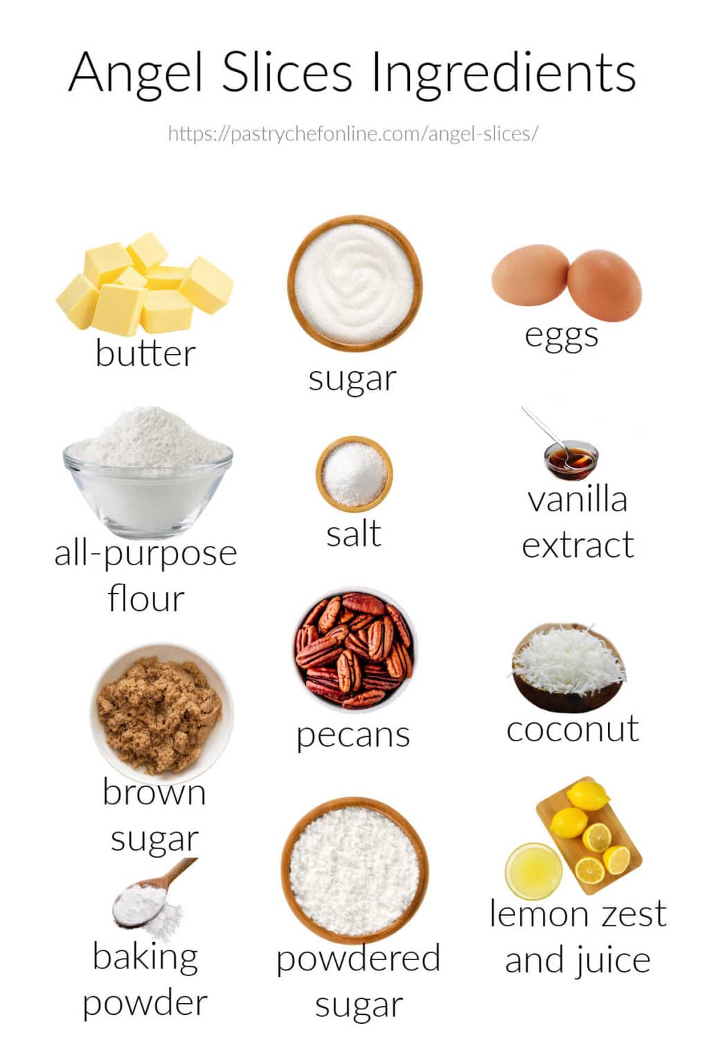 Angel Slices (Pecan Slices) - Pastry Chef Online