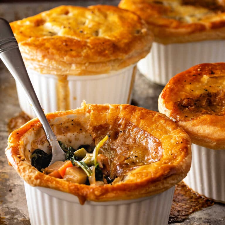 Individual Chicken Pot Pies with Puff Pastry - Pastry Chef Online