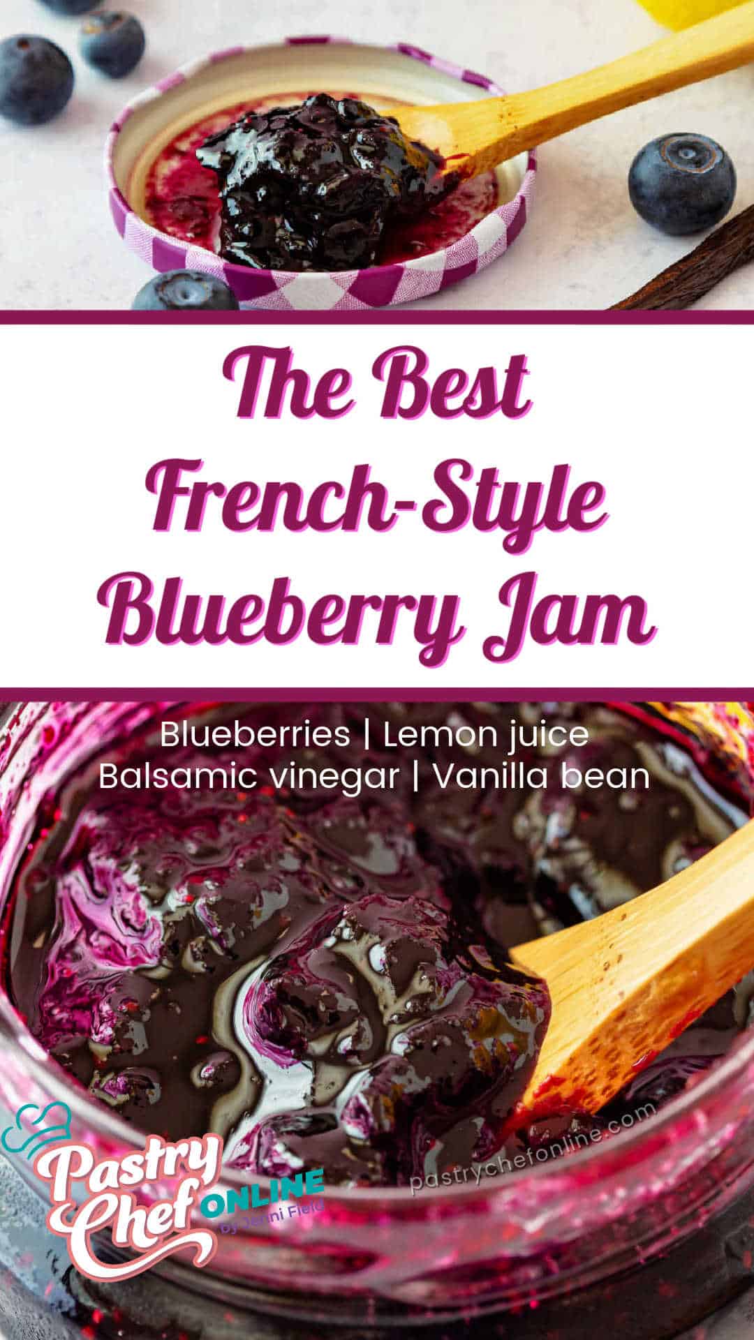 Blueberry Jam with Vanilla - Pastry Chef Online